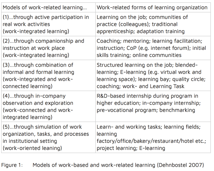 Training, Apprenticeship and Internship – 5 Models of work-based and ...
